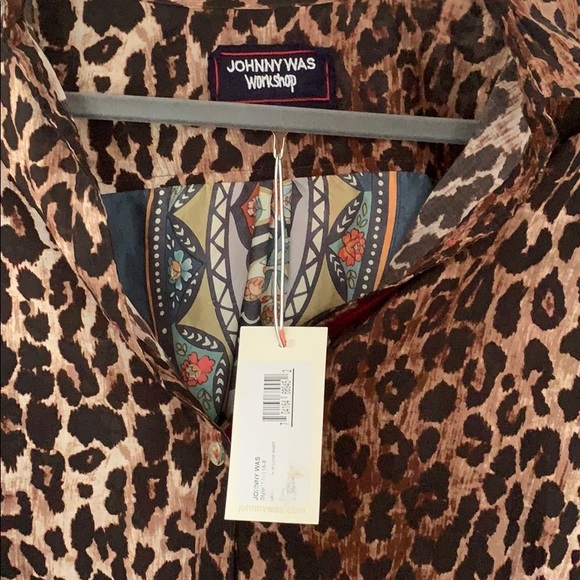 Johnny Was | Tops | Johnny Was Cheetah Shirt | Poshmark